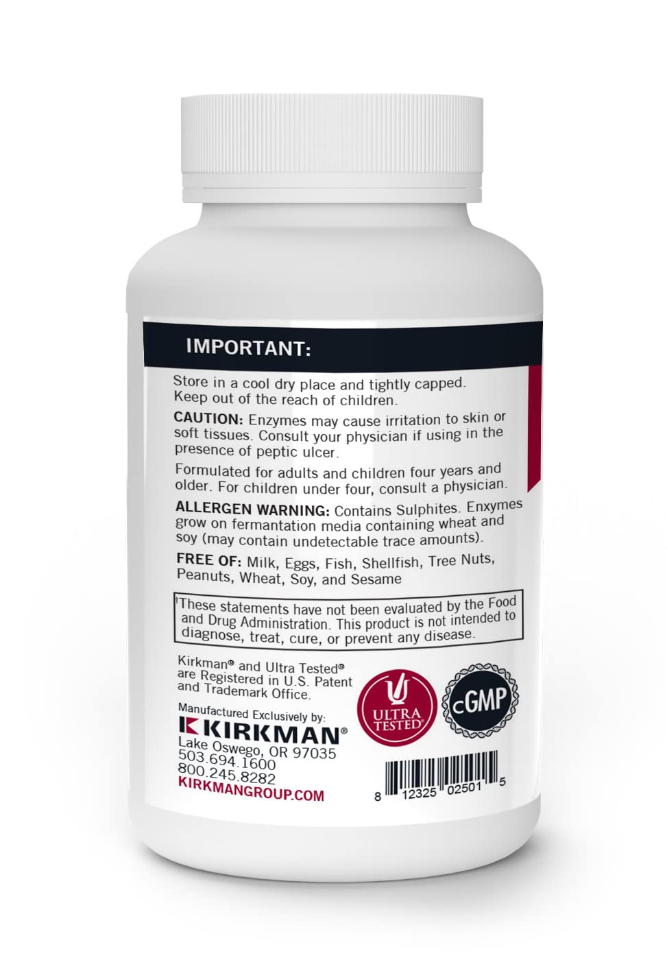 Kirkman Enzyme Complete for food tolerance