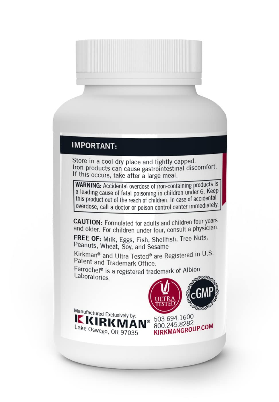 Kirkman Ferrochel iron health benefits