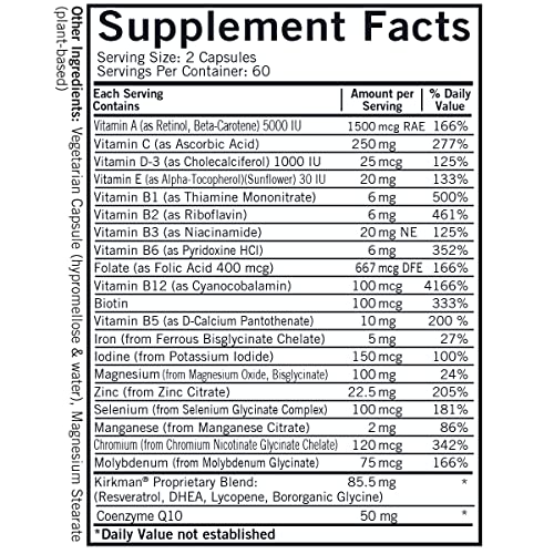 Kirkman multivitamin with essential minerals