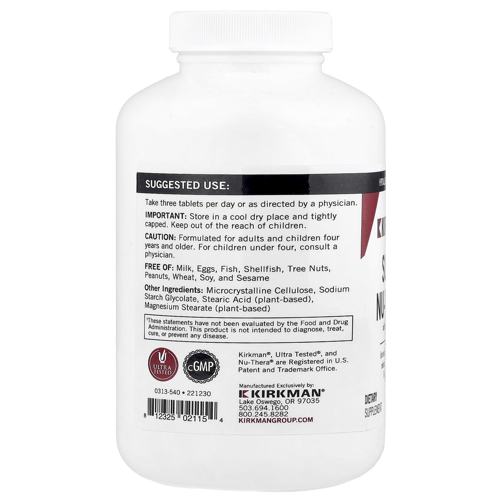 Kirkman Super Nu-Thera immune health formula