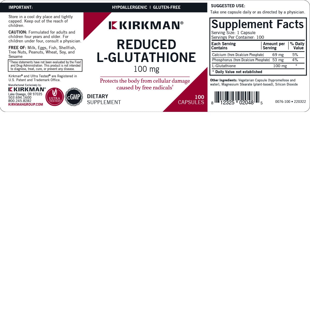 Kirkman vitamins for sensitive individuals