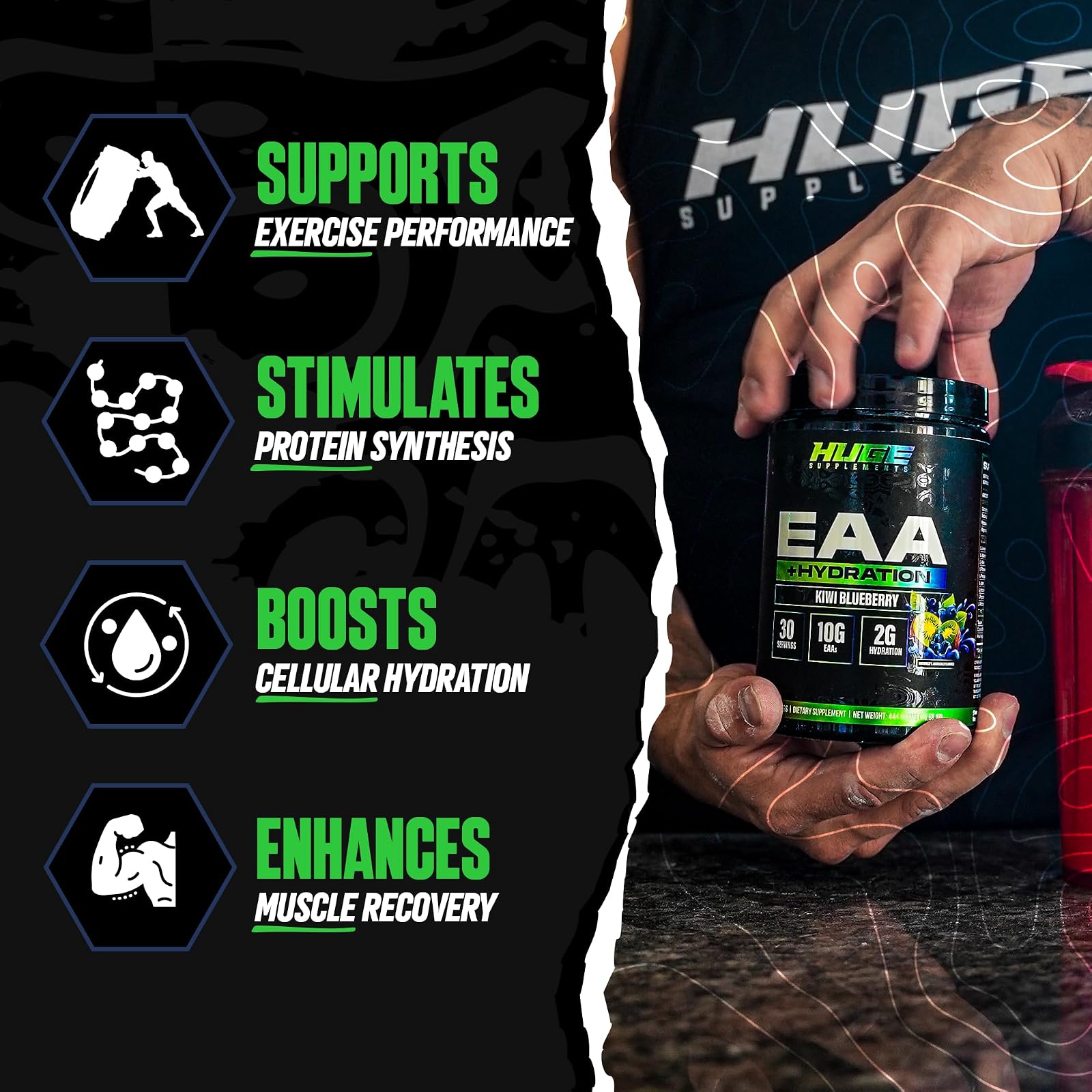 Kiwi blueberry amino acids supplement