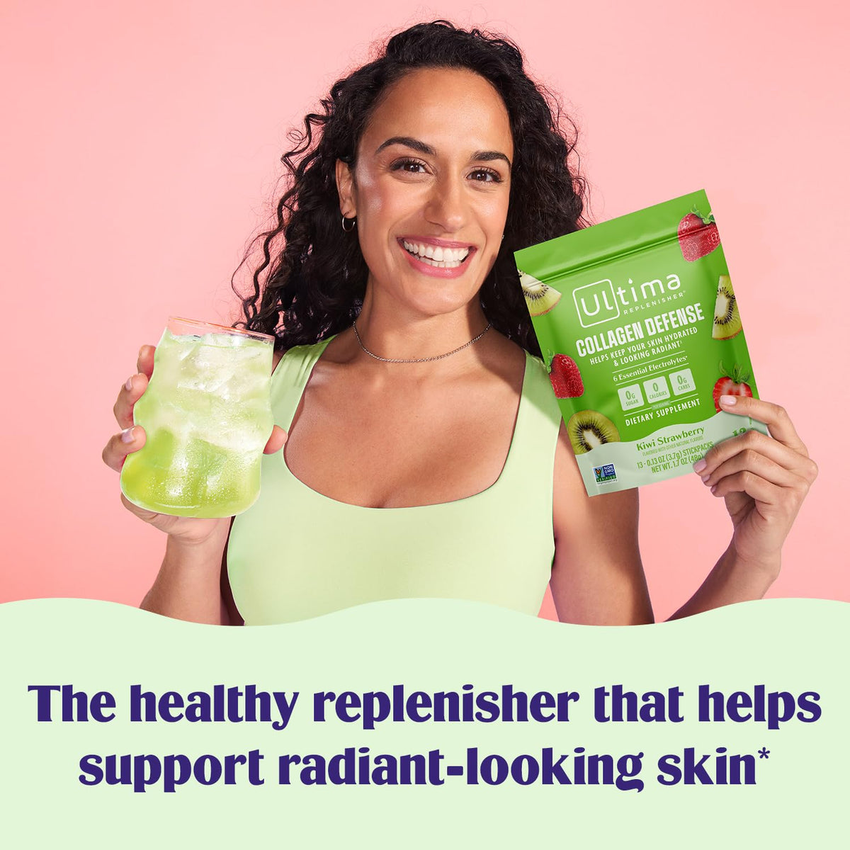 kiwi strawberry collagen peptides drink