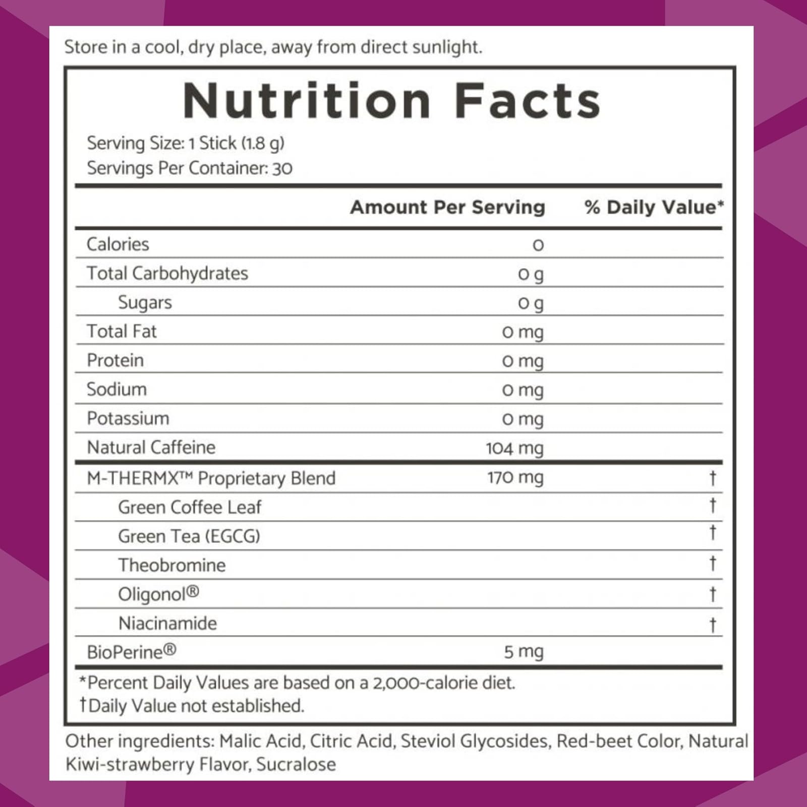 Kiwi-Strawberry flavour appetite control
