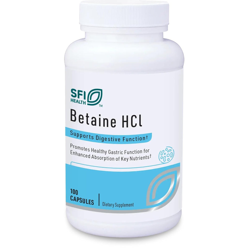 Klaire Labs Betaine HCl capsules for digestion