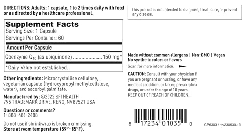Klaire Labs coq10 antioxidant properties