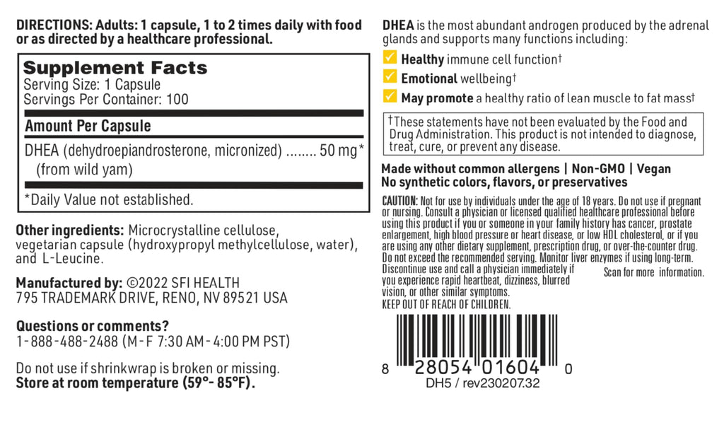 Klaire Labs DHEA for active lifestyles