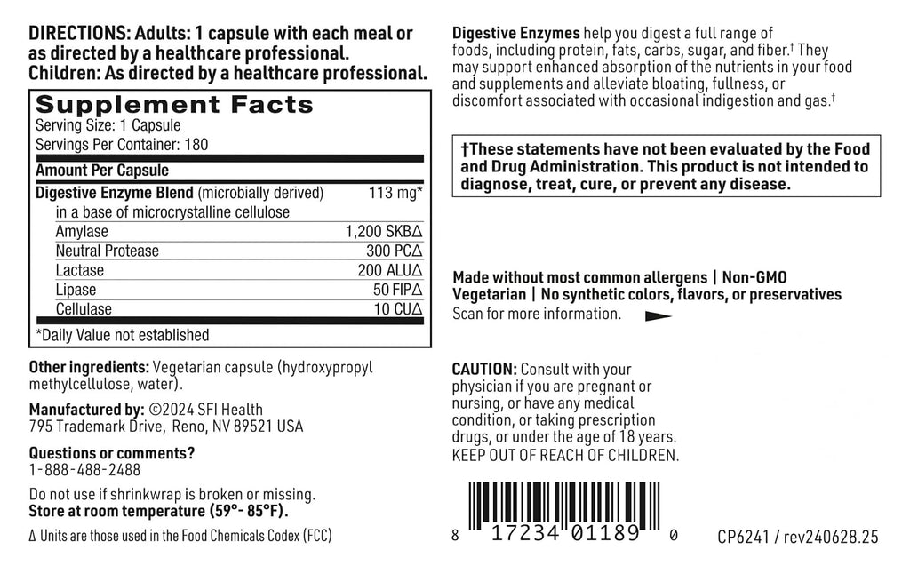 Klaire Labs digestive enzymes for food intolerance