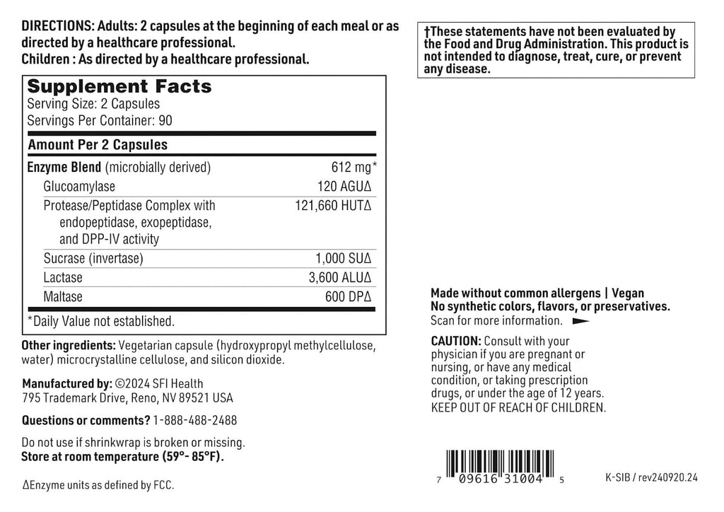 Klaire Labs enzyme blend for gut