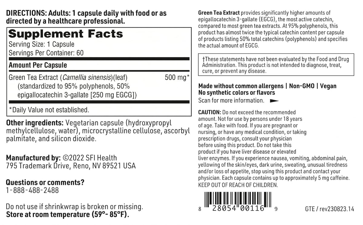 Klaire Labs herbal green tea extract