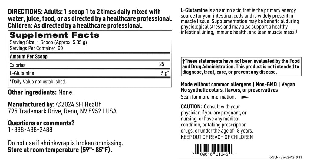 Klaire Labs l-glutamine for immune function