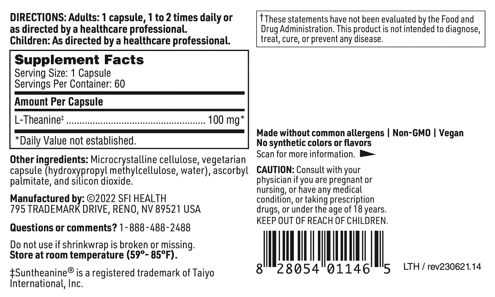 Klaire Labs l-theanine sleep aid