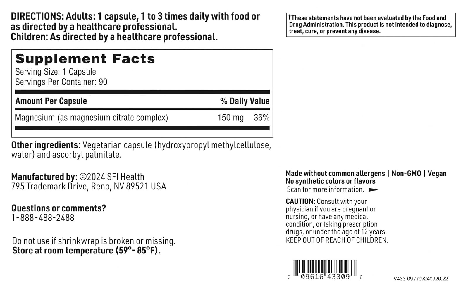 Klaire Labs magnesium for daily wellness