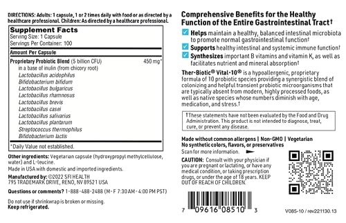 Klaire Labs Ther-Biotic Vital 10 benefits