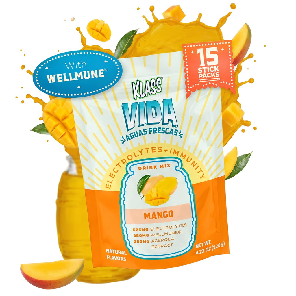 KLASS VIDA mango electrolytes hydration sticks