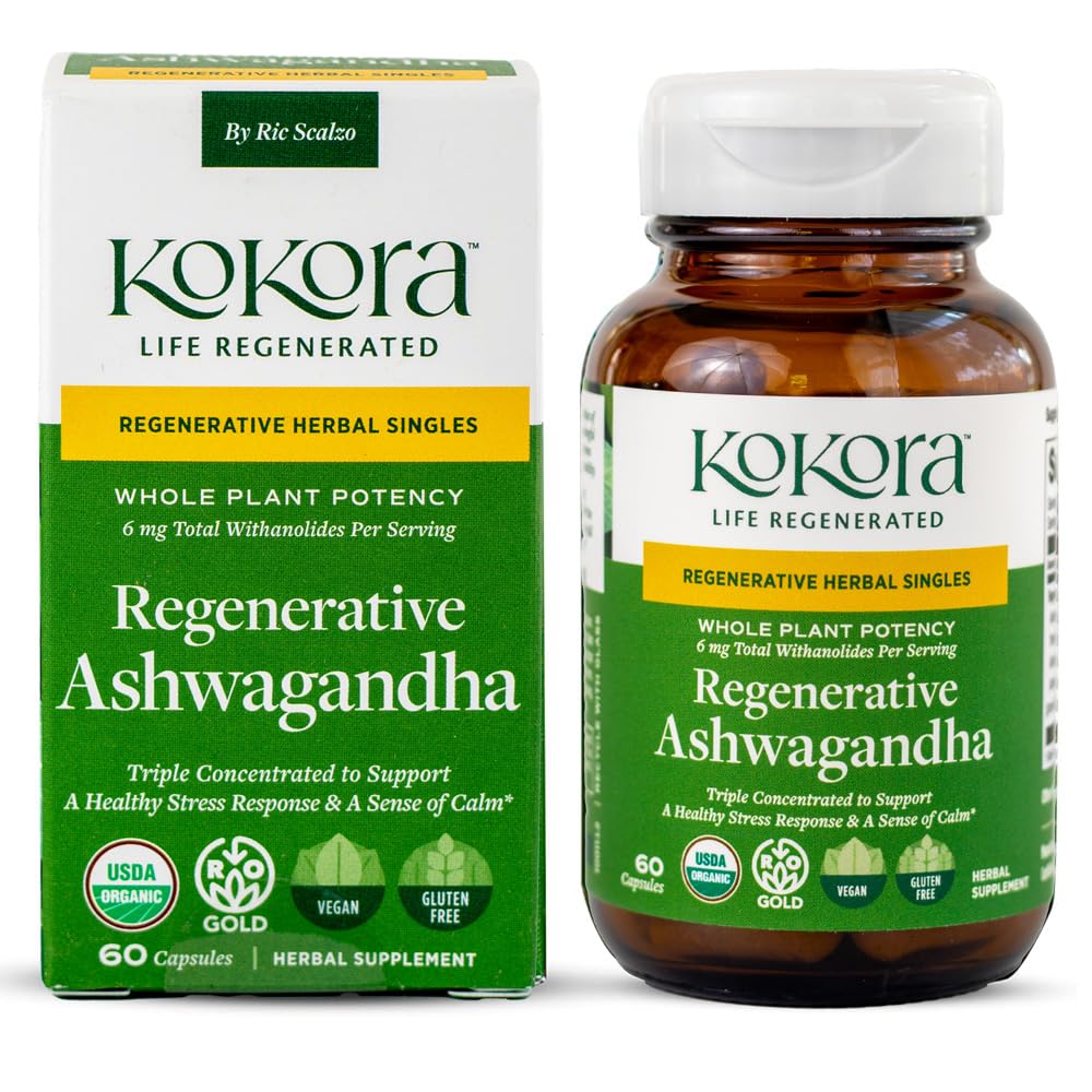 kokora Ashwagandha organic supplement capsules