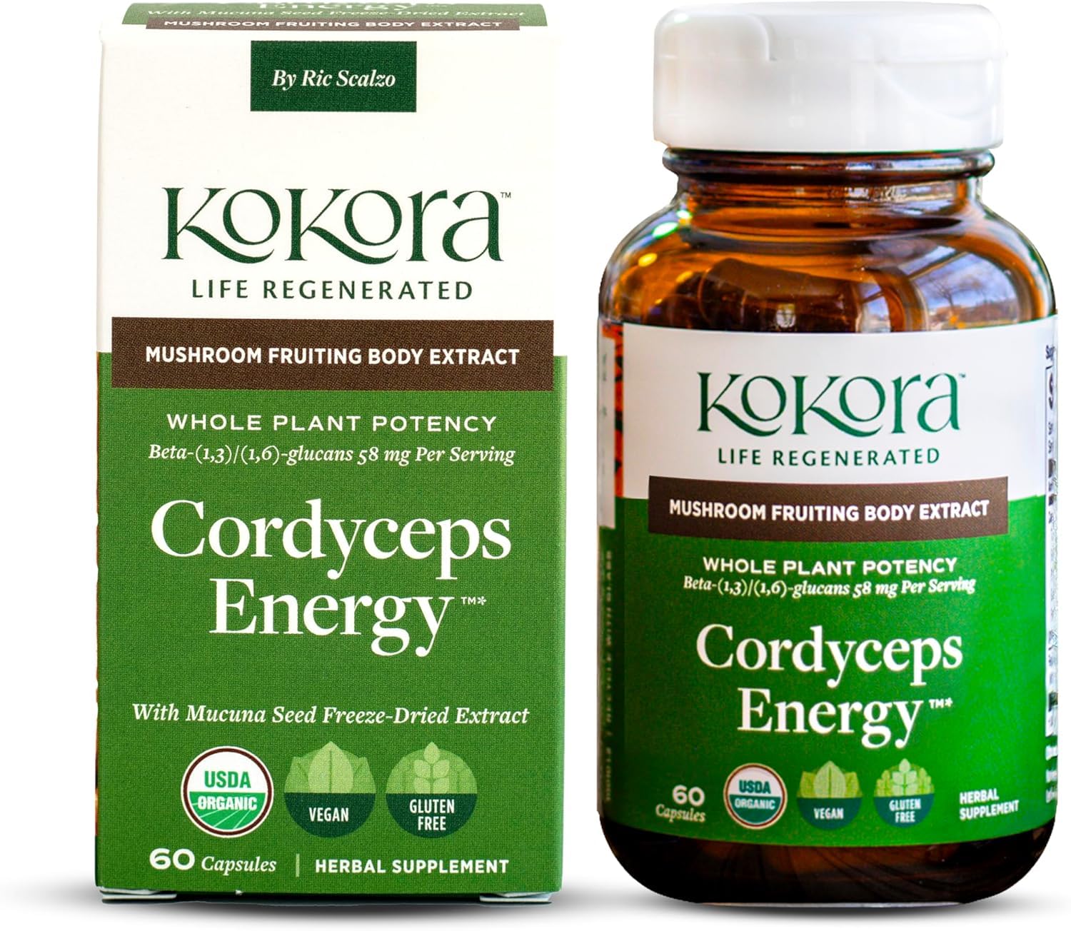 kokora Cordyceps mushroom capsules for energy
