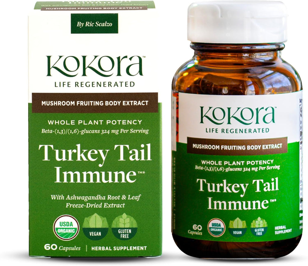 kokora Turkey Tail immune support capsules