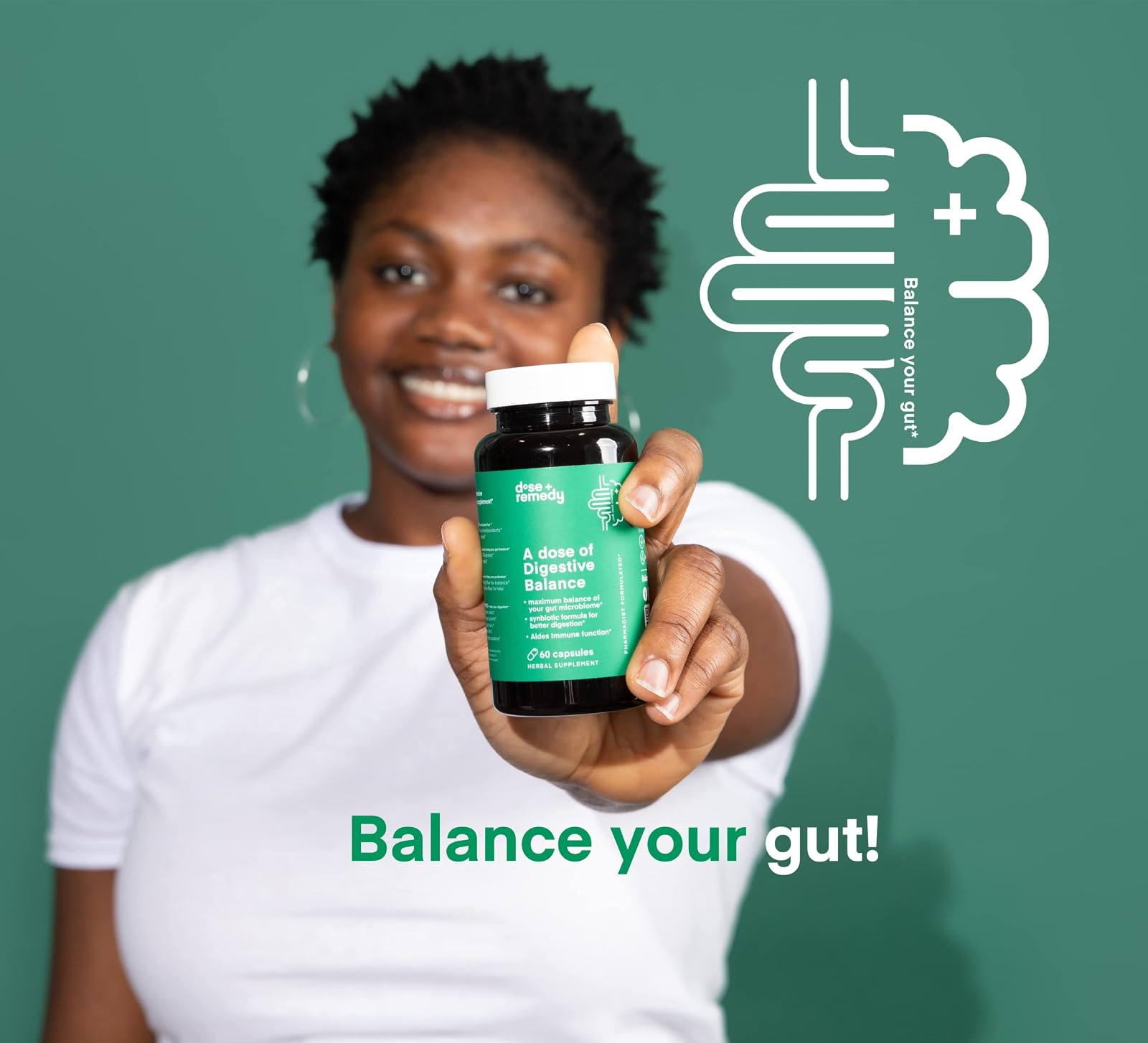 Kombucha capsules for gut balance
