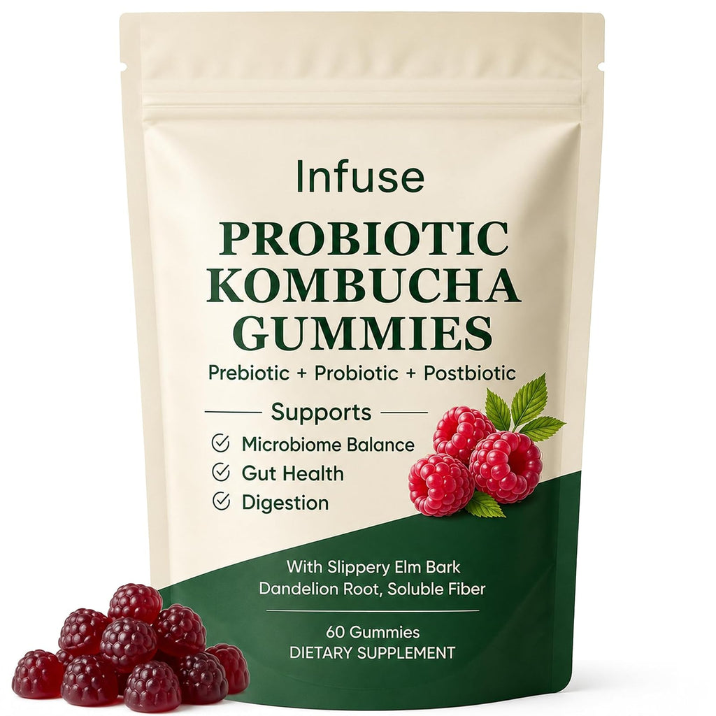 Kombucha gummies with prebiotic benefits