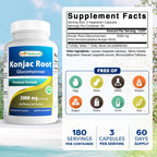 Konjac glucomannan root capsules