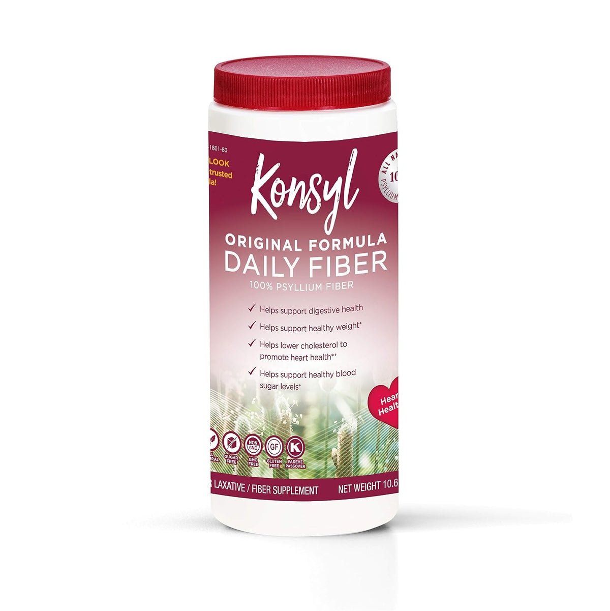 Konsyl psyllium fiber powder for digestion