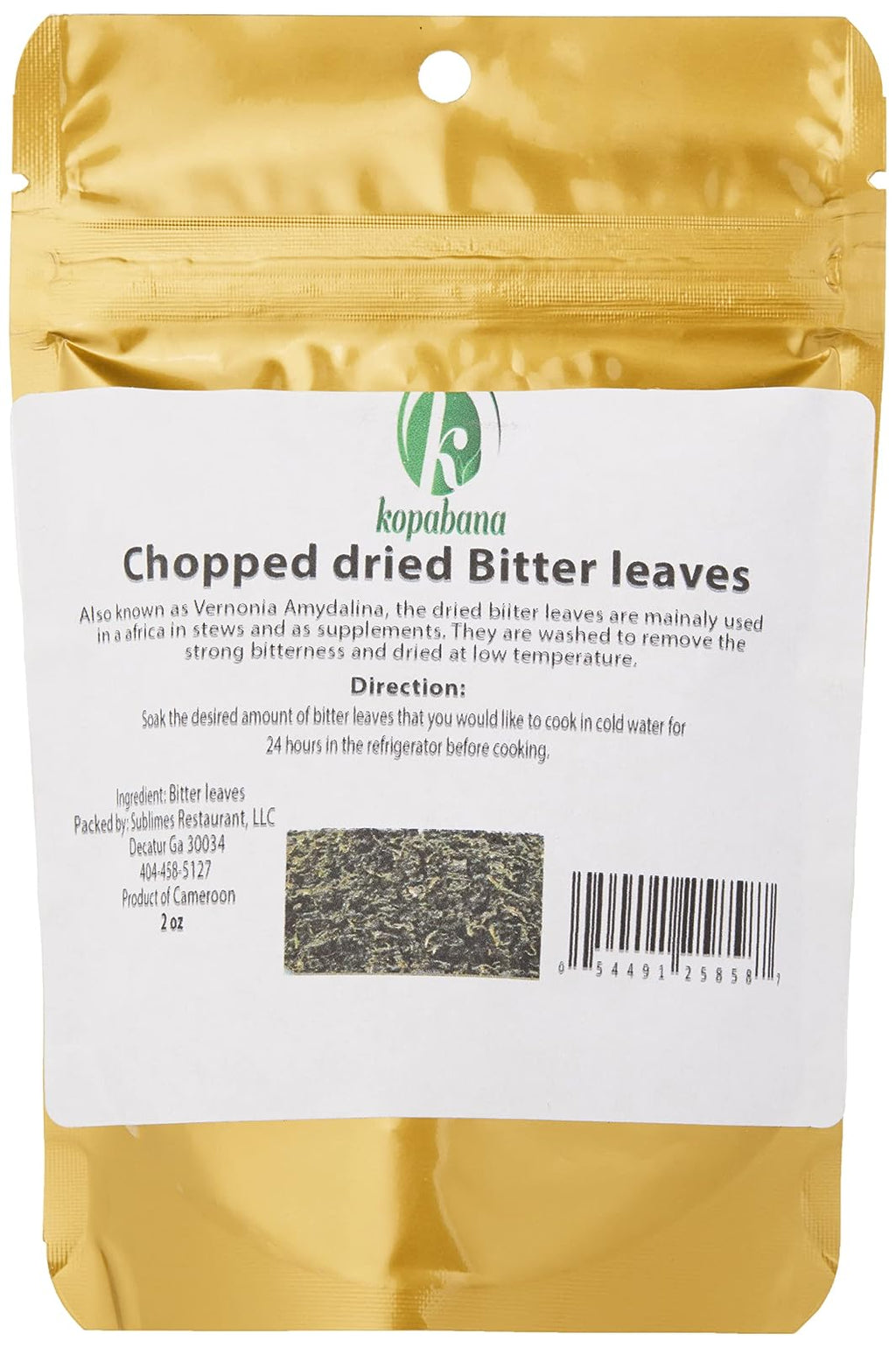 Kopabana dried bitter leaves benefits