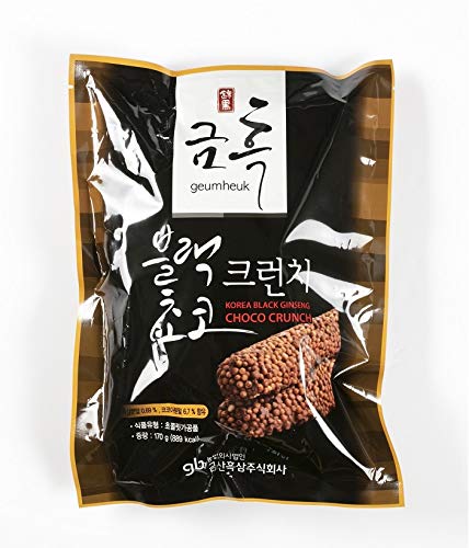 Korean black ginseng chocolate snack