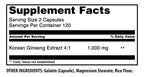 Korean ginseng extract for energy