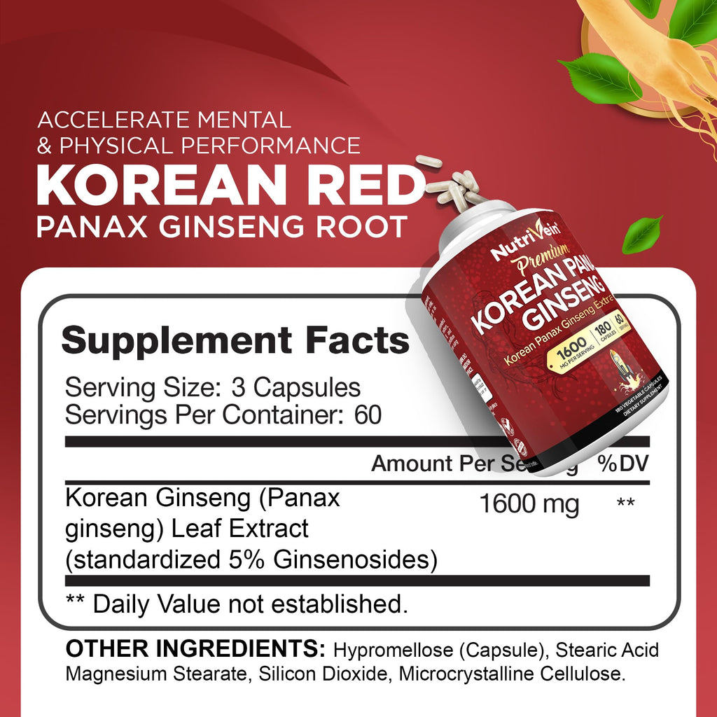 Korean ginseng for enhanced focus