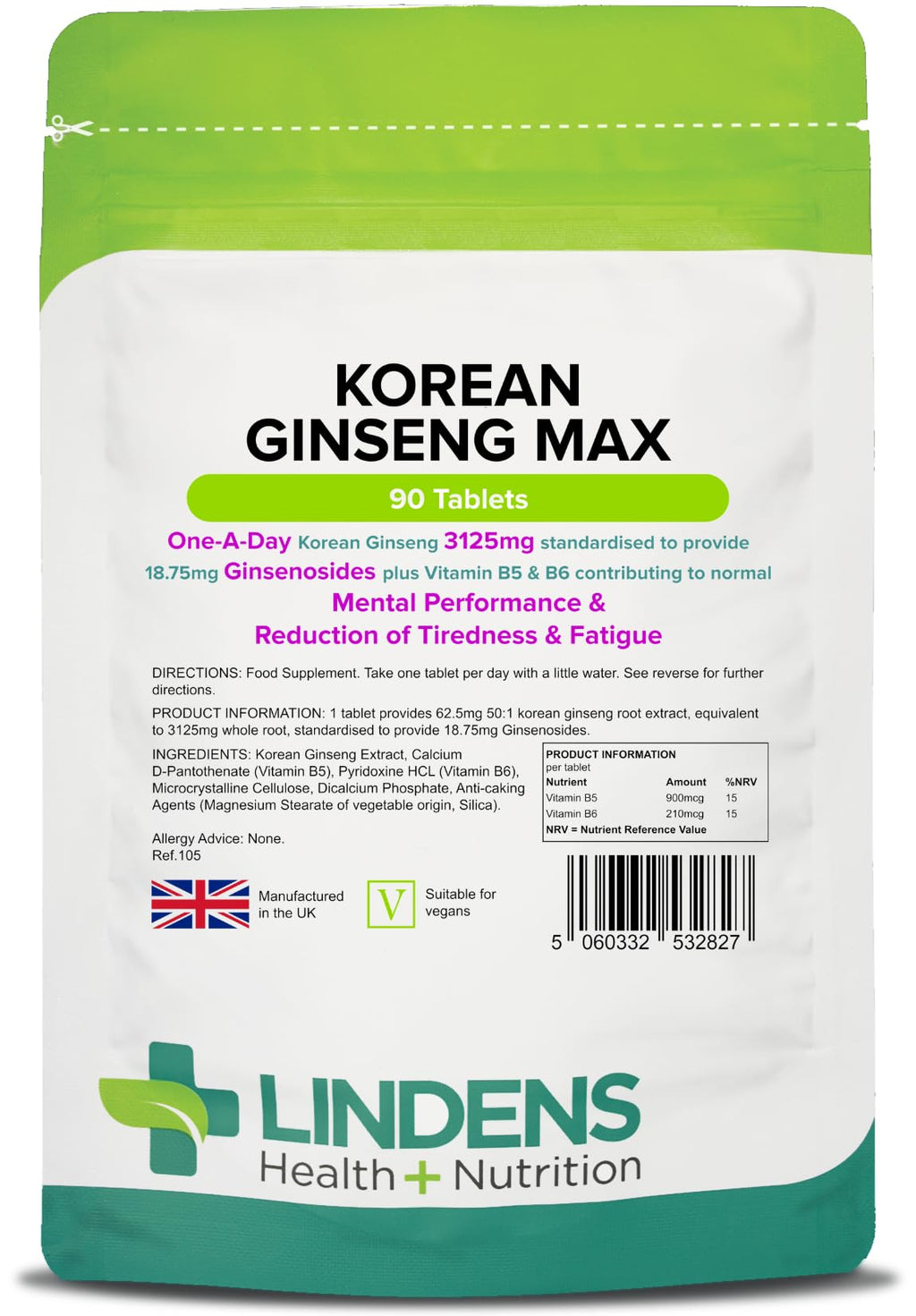 Korean ginseng for enhanced vitality