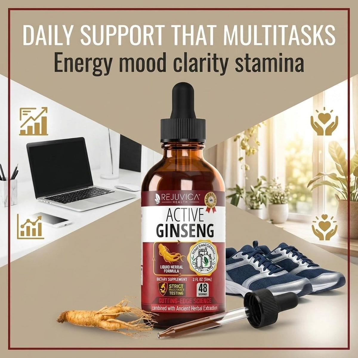 Korean ginseng for stress relief