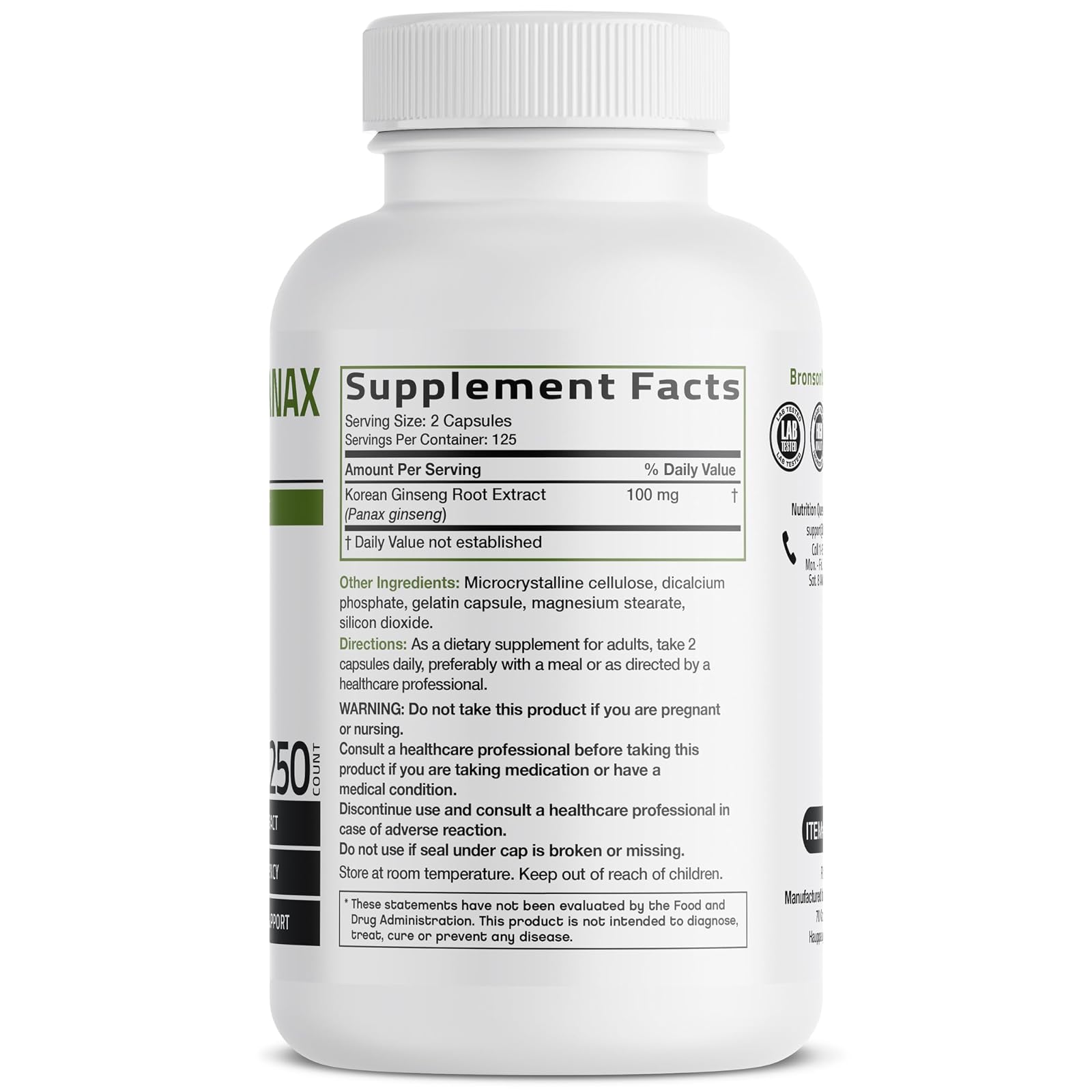 Korean panax ginseng capsules benefits