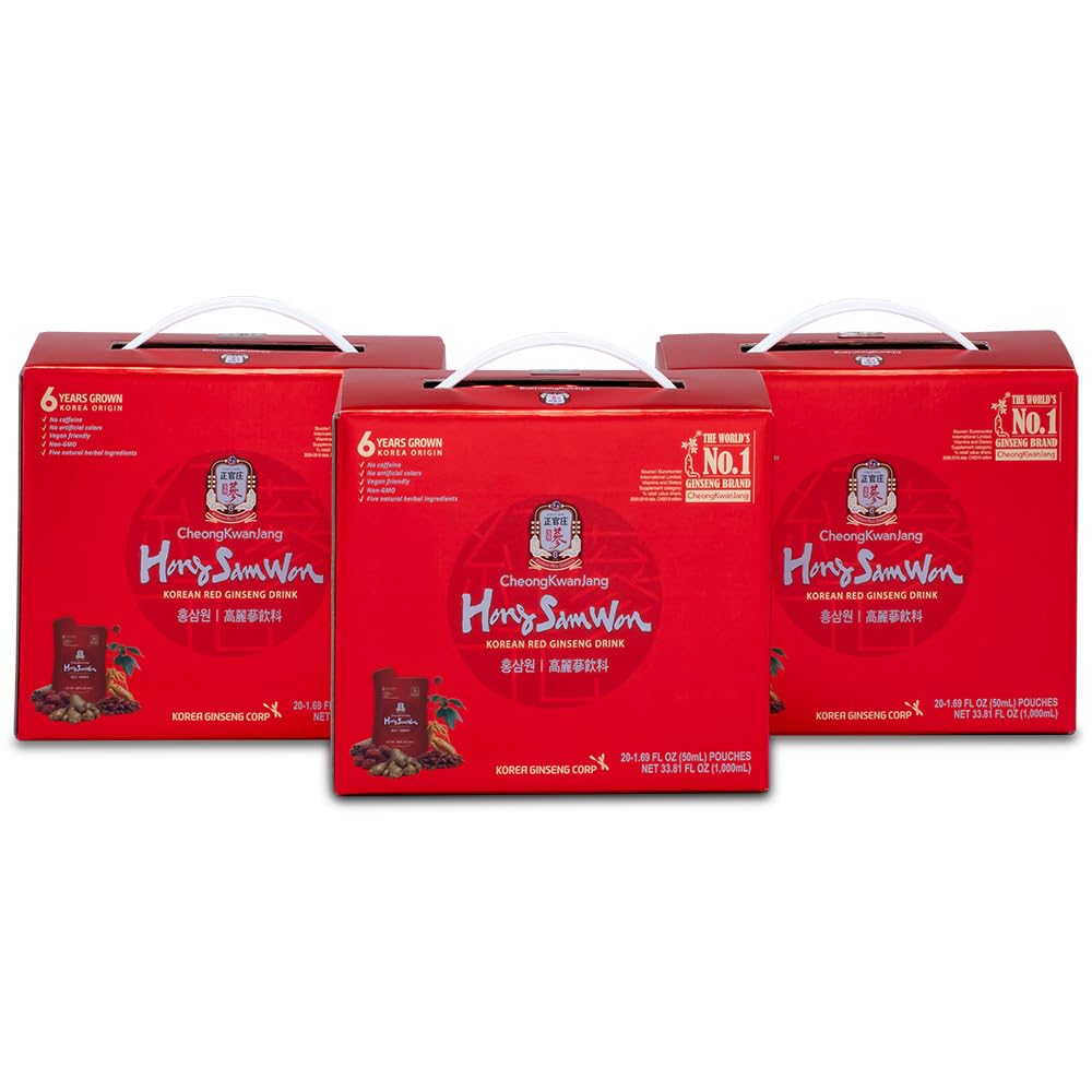 Korean red ginseng drink for energy