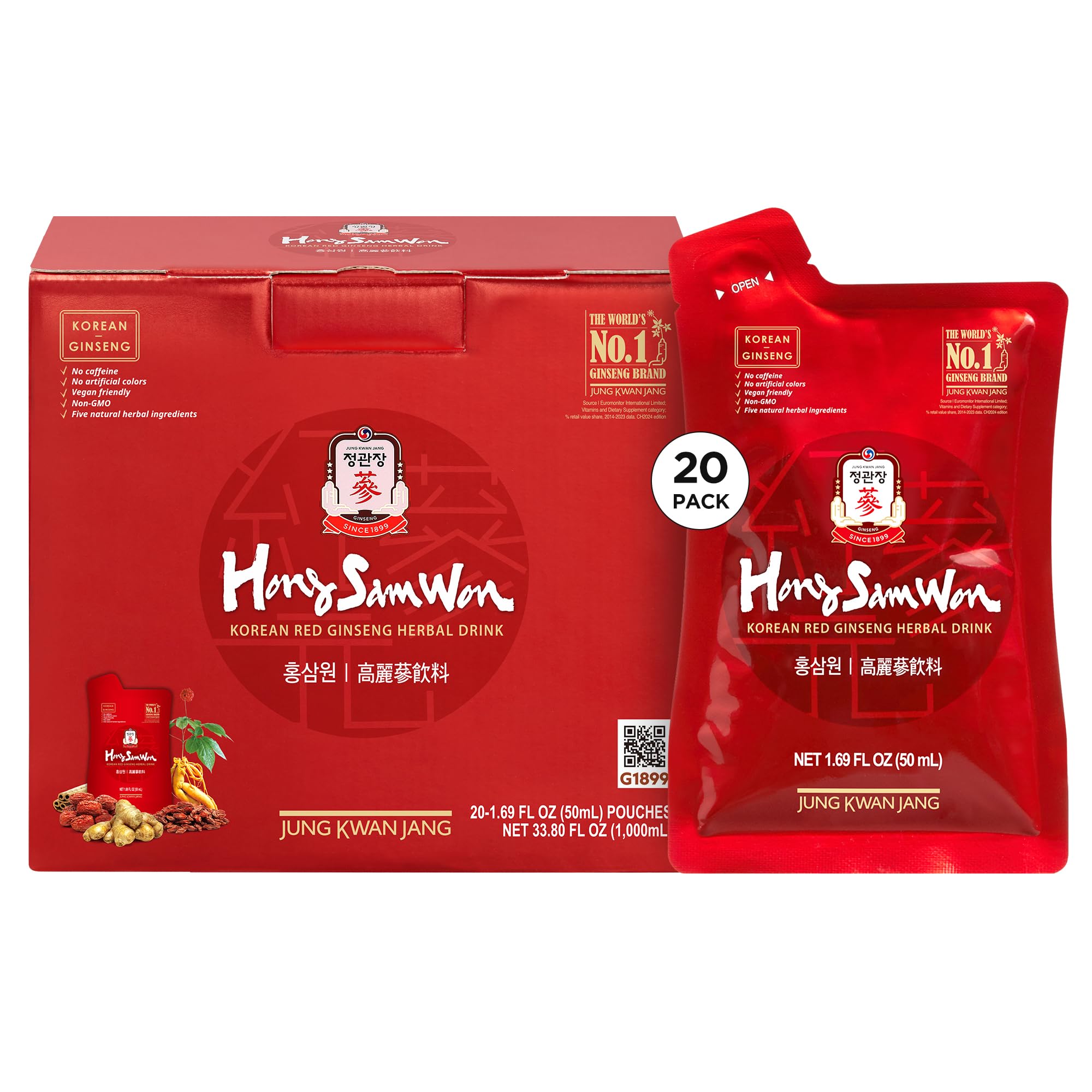 Korean red ginseng herbal drink