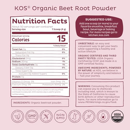 KOS beet root powder 50 servings