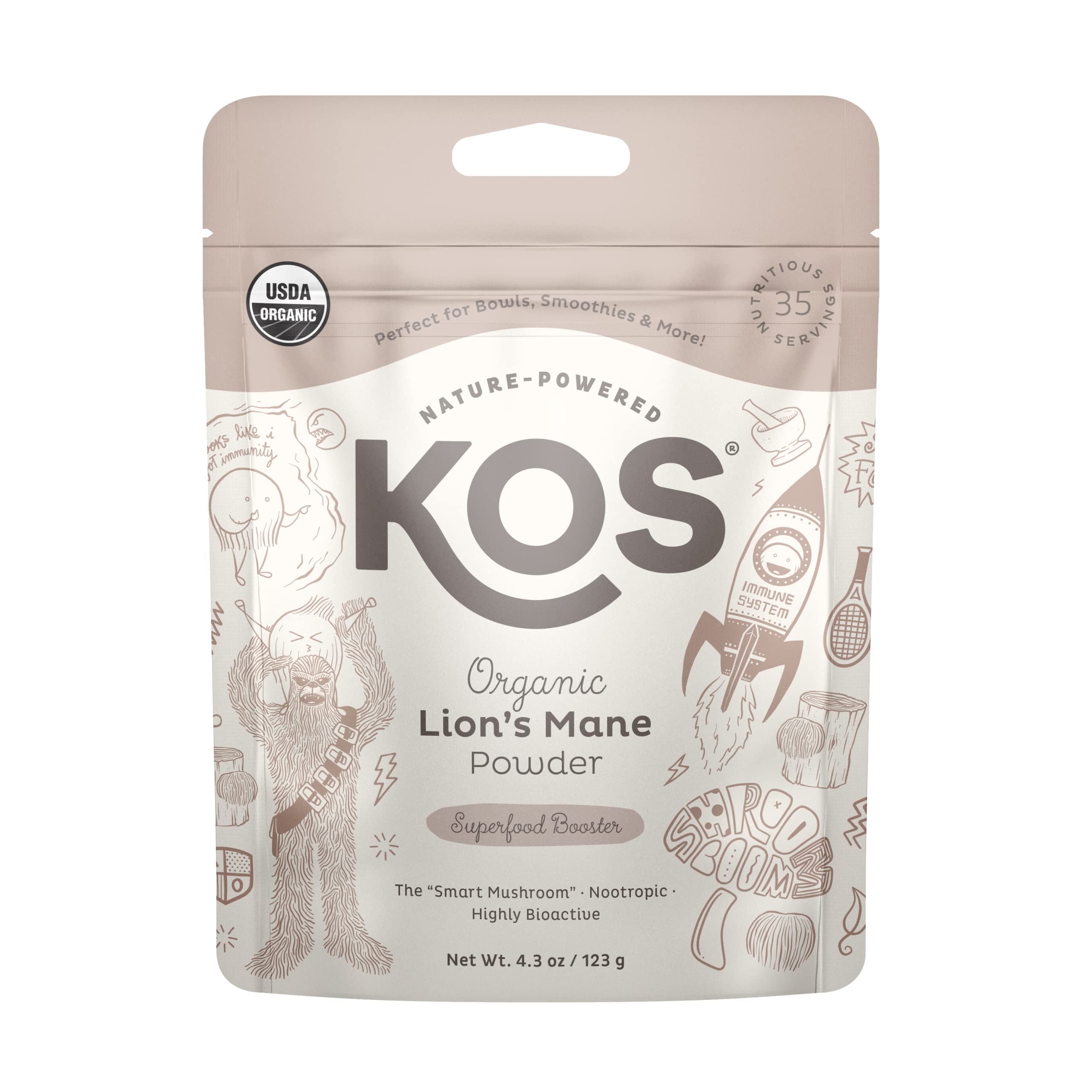 KOS Lion's Mane mushroom powder