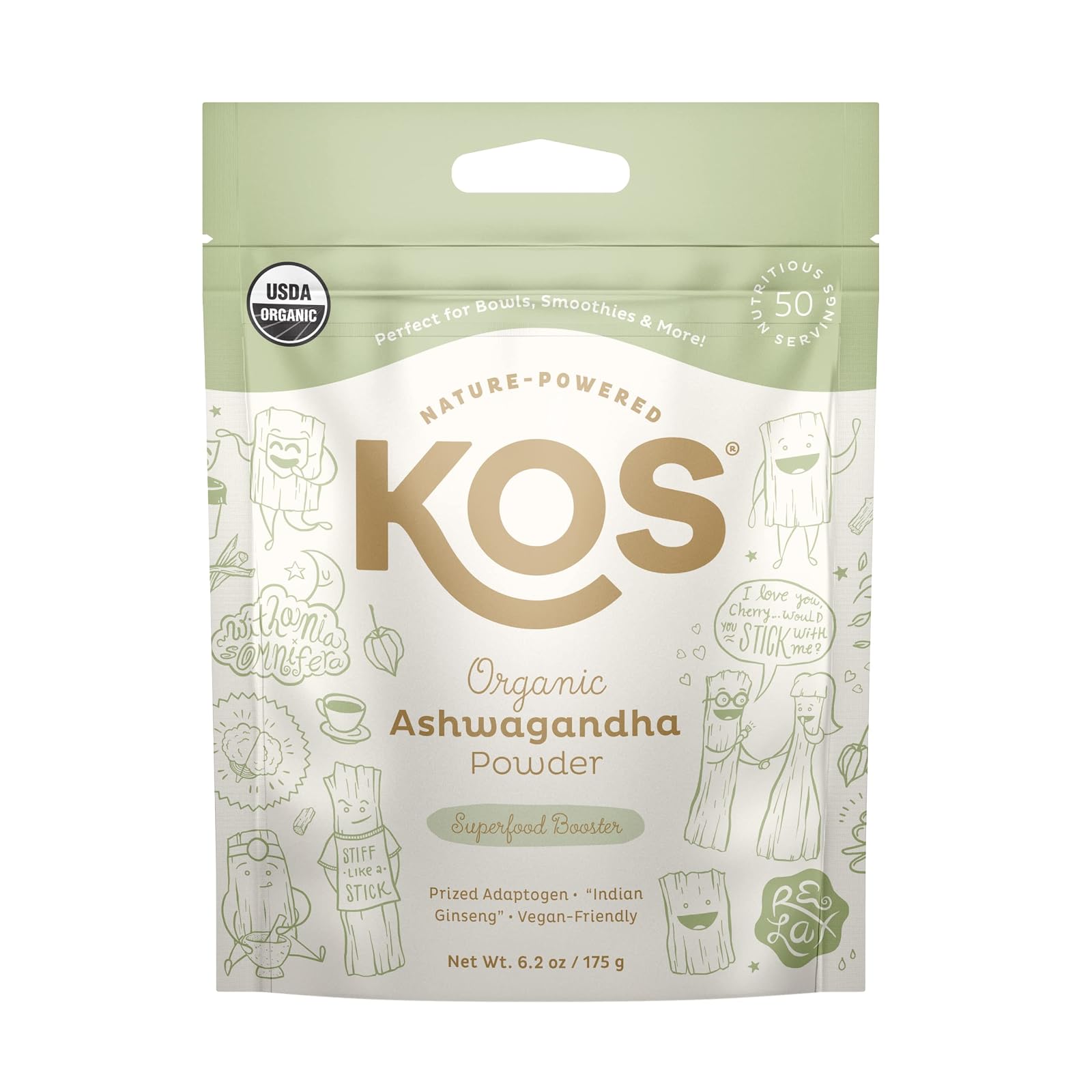 KOS Organic Ashwagandha Powder benefits