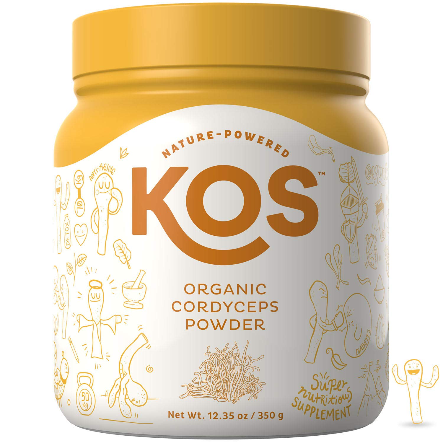 KOS organic cordyceps powder for energy