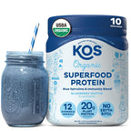 KOS plant based protein powder blueberry muffin