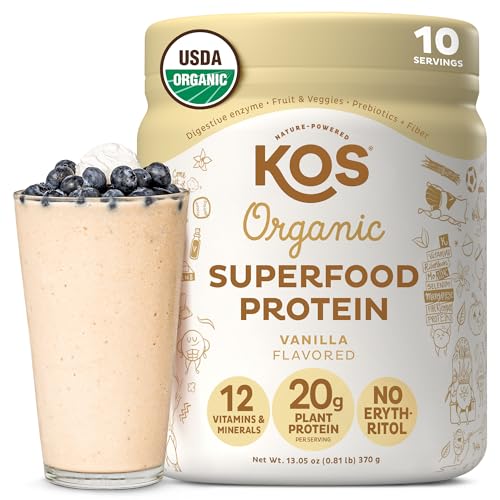 KOS plant based protein powder vanilla