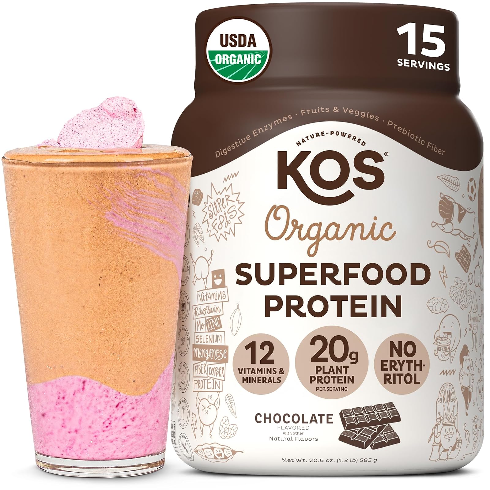 KOS plant based protein powder