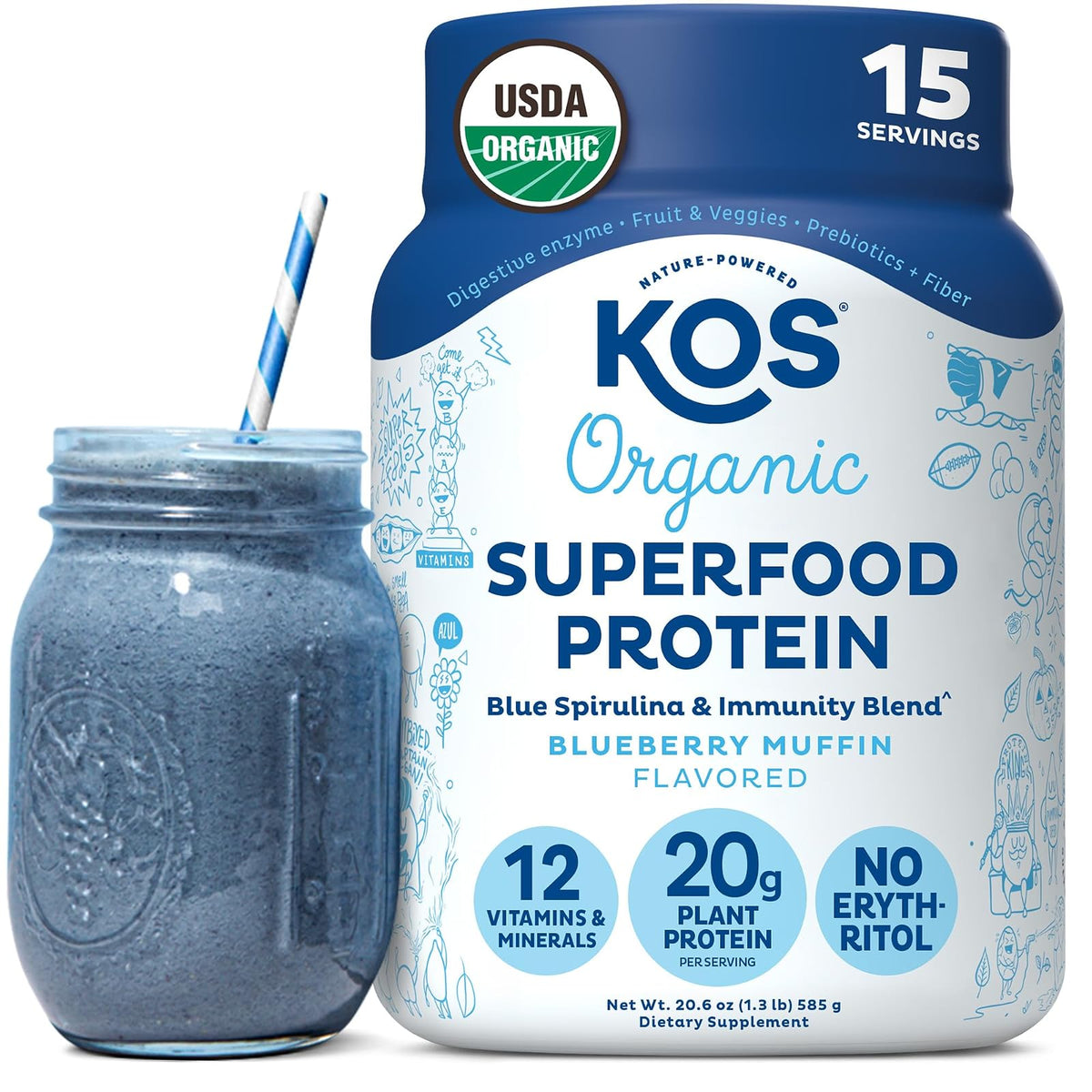 KOS plant based protein powder