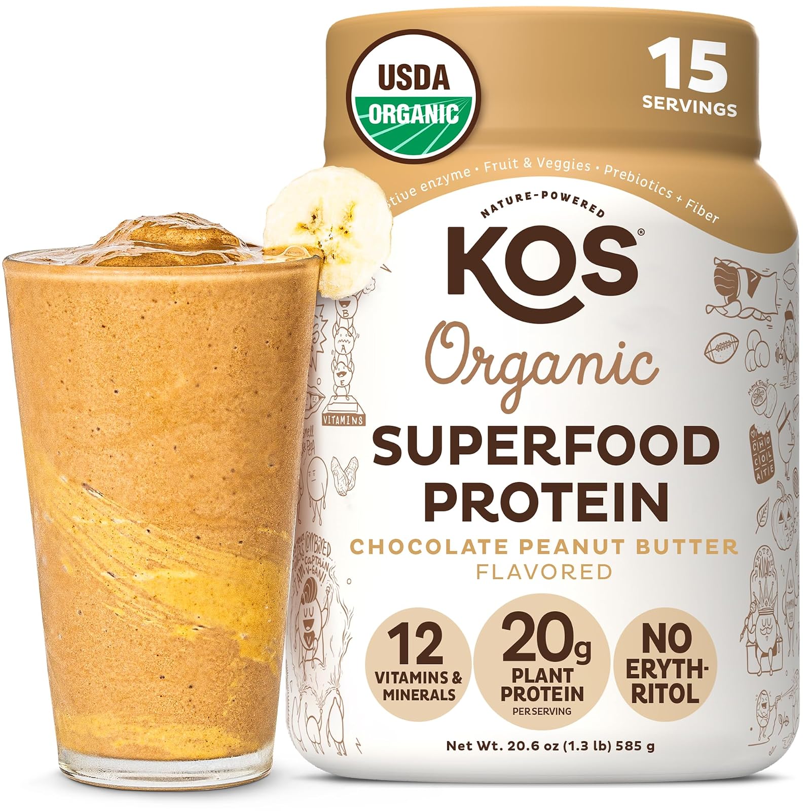 KOS plant based protein powder