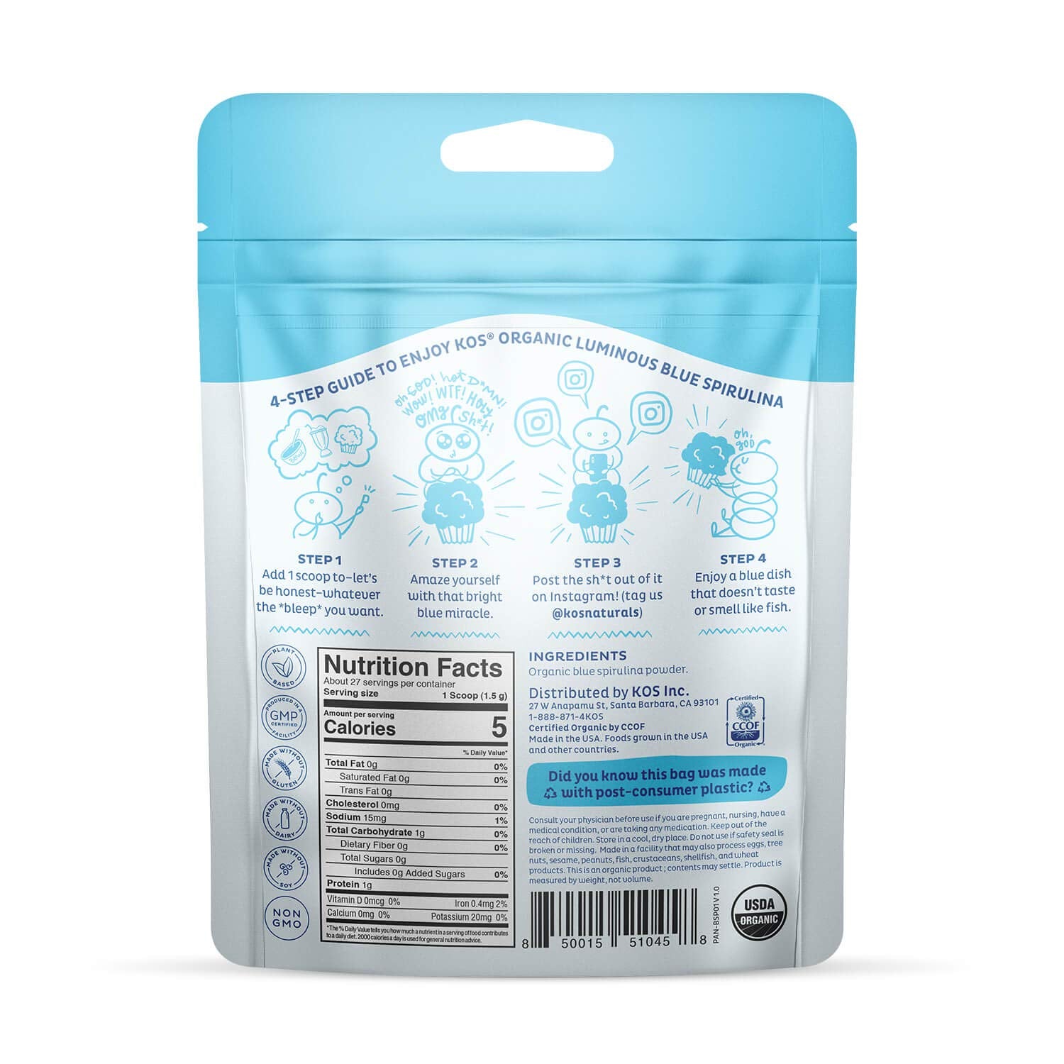 KOS spirulina for energy boost