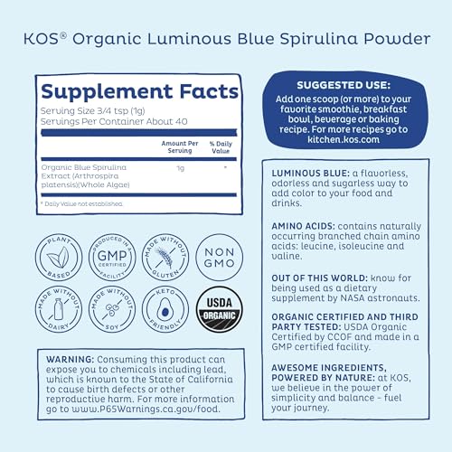 KOS spirulina for vegan diets