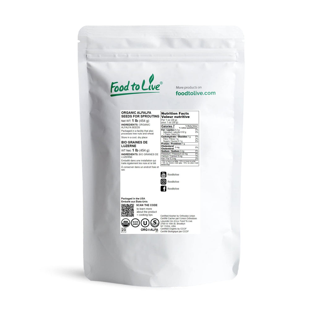 Kosher alfalfa seeds for health