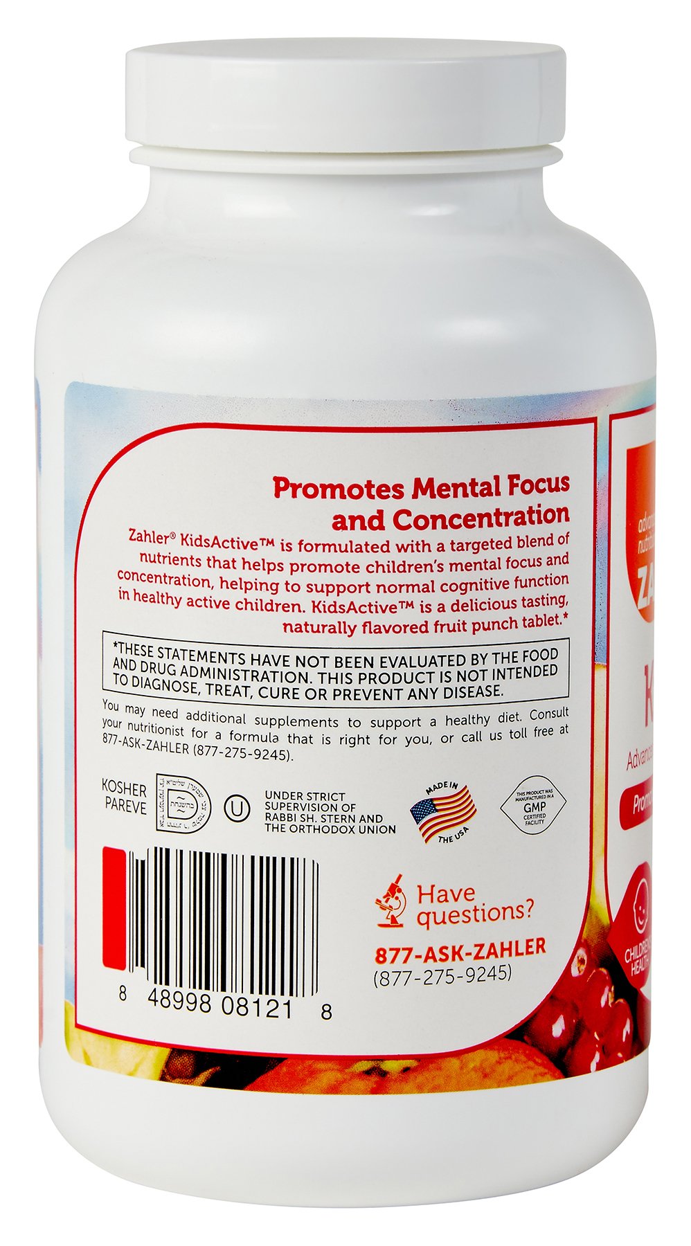 Kosher certified kids vitamin tablets