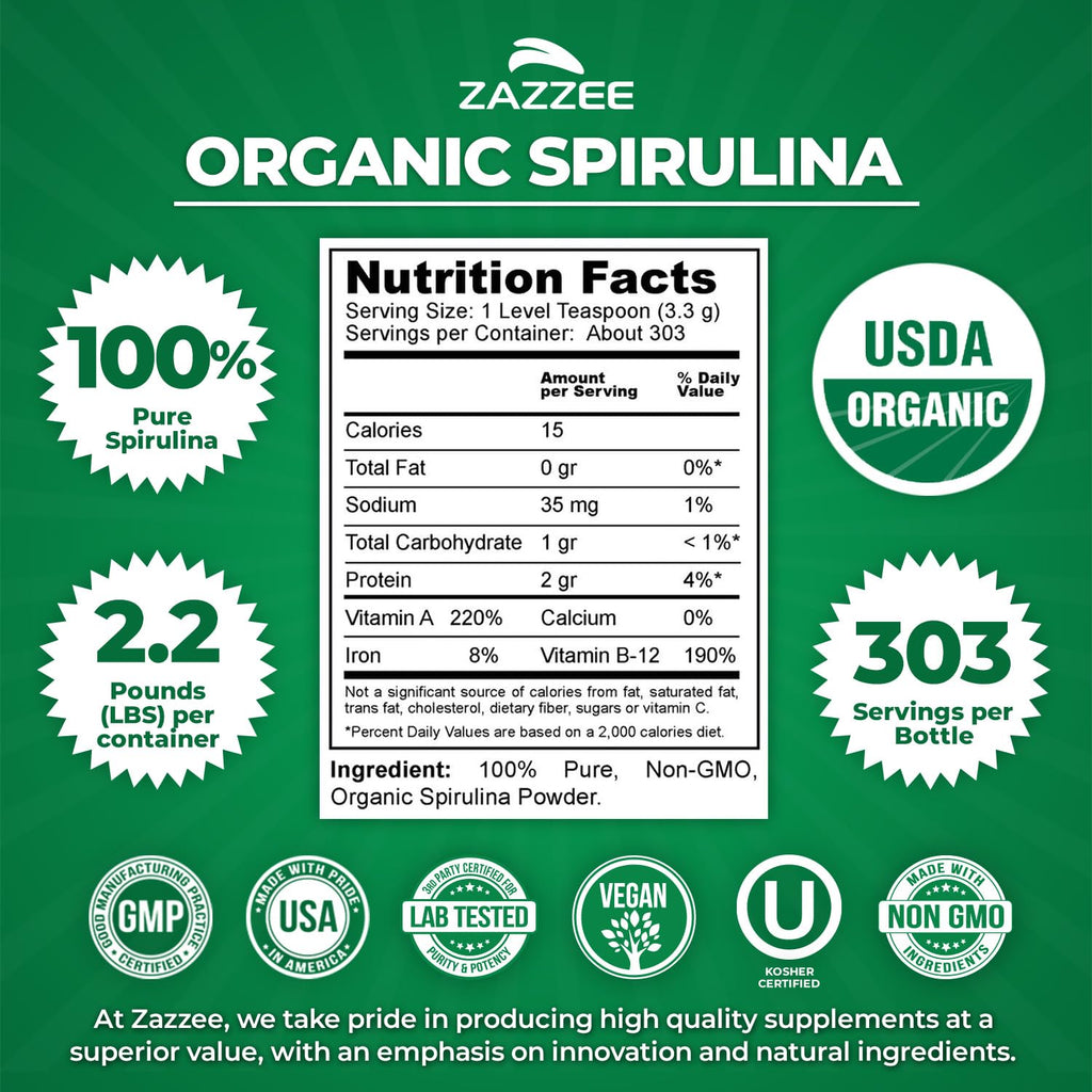 Kosher spirulina powder for health