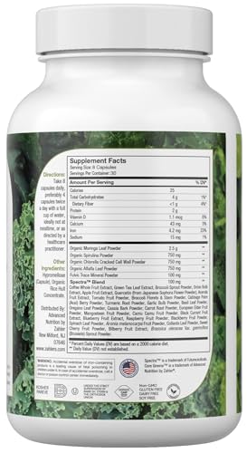 Kosher superfood capsules with spirulina